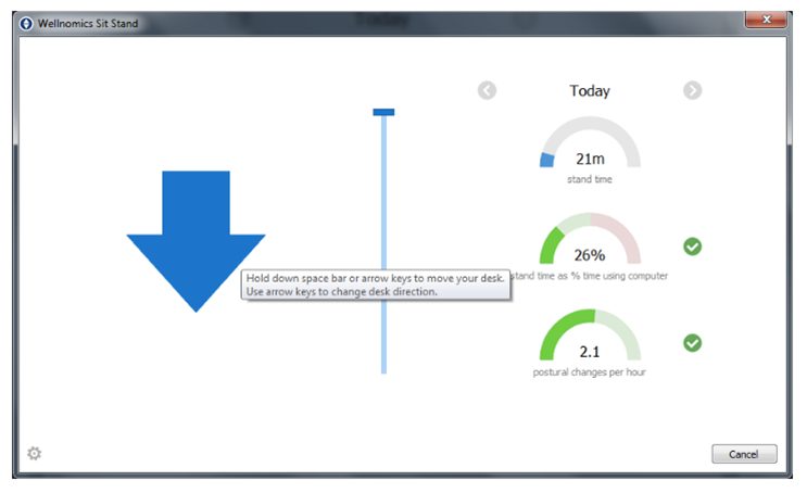zit-sta bureaus effectiever gebruikt met Wellnomics zit-sta software